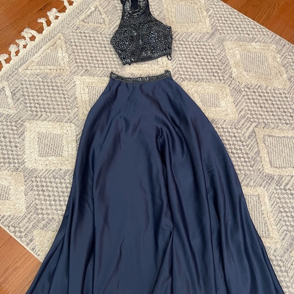 Splash | Dresses | Splash Prom Dress By Landa Navy Blue 2piece Formal ...